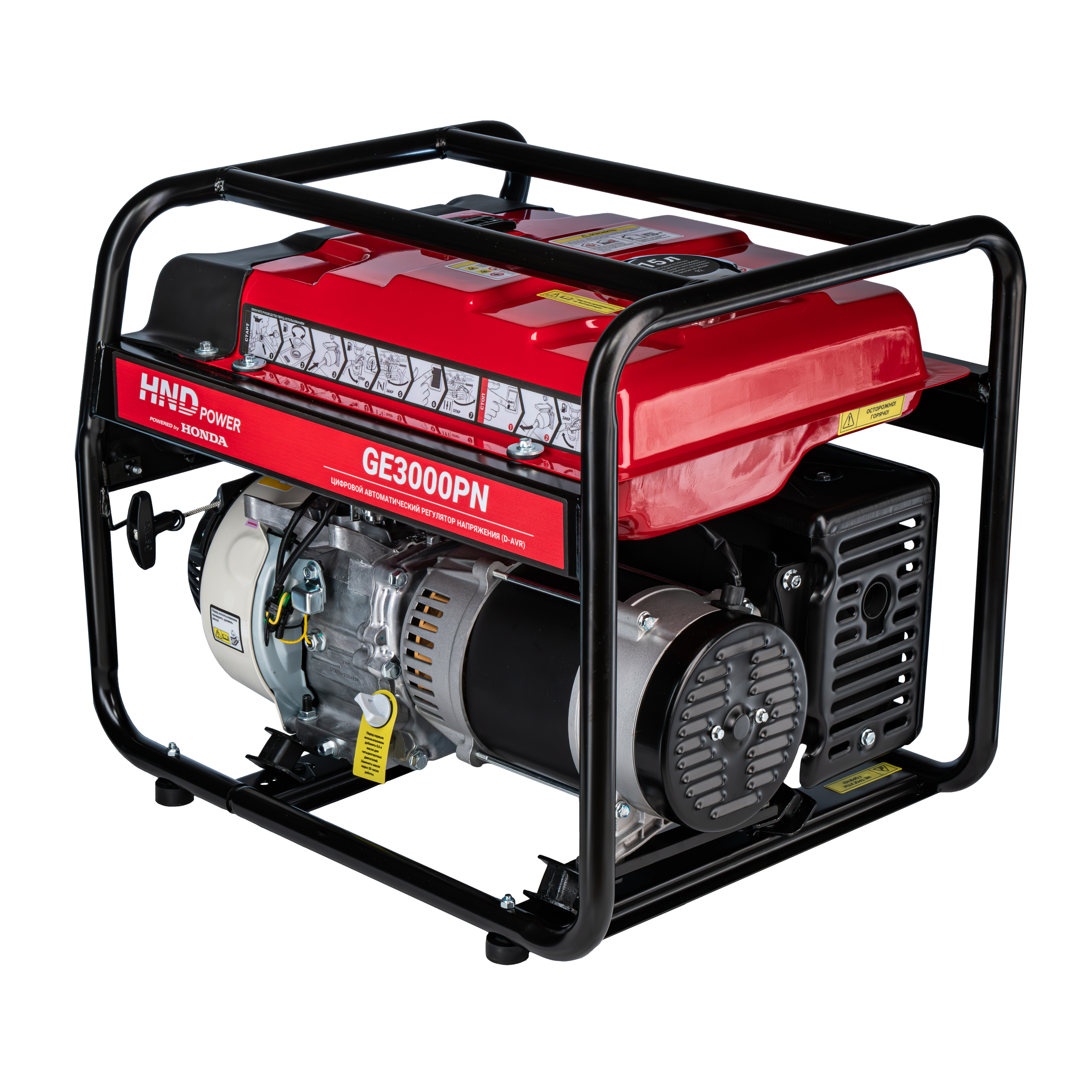 Бензиновый рамный генератор - HND GE3000PN - с двигателем Honda, 3 кВт ...